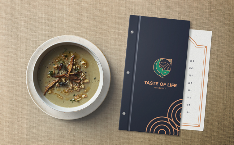 Mockups de menú minimalista | Renderforest