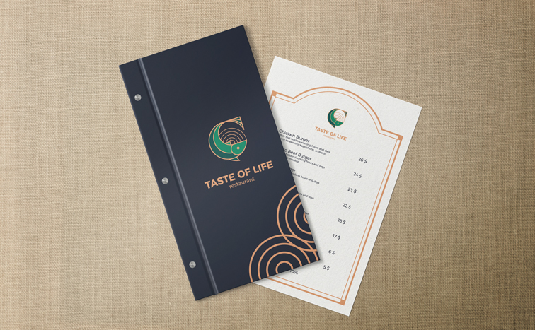 Mockups de menú minimalista | Renderforest