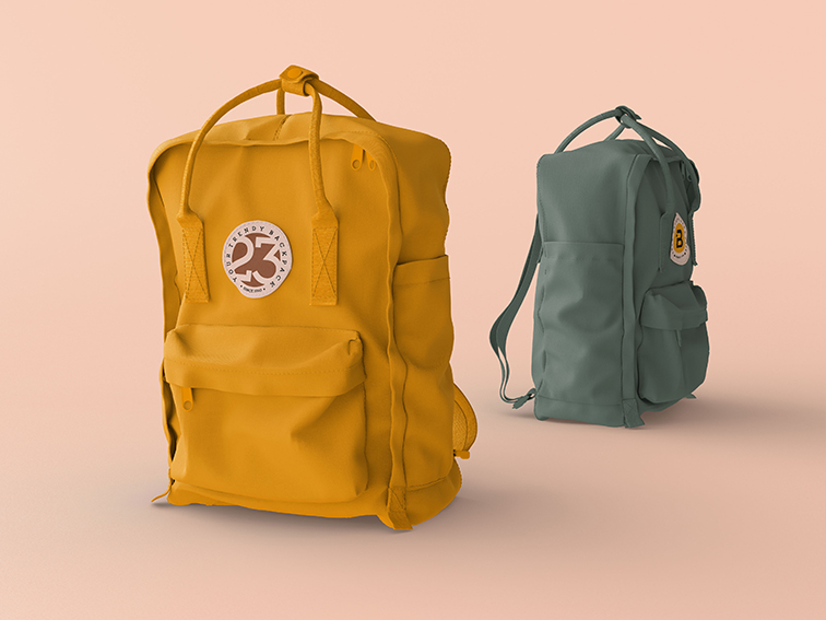 Trendy Backpacks Mockup Set | Renderforest
