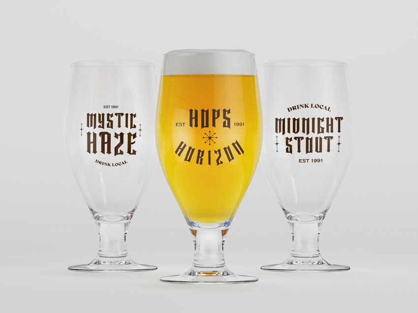 Beer Glass Mockup Collection | Renderforest