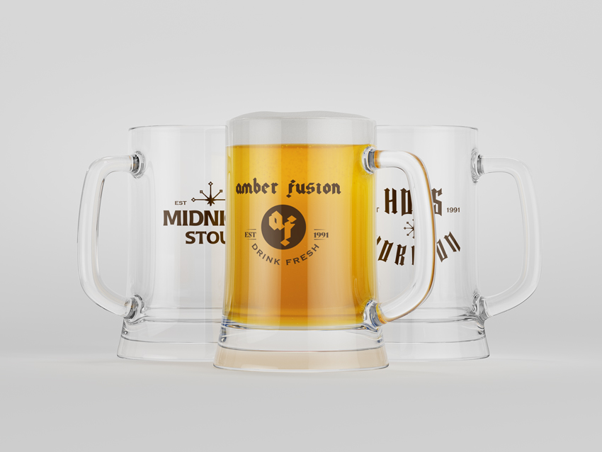 Beer Glass Mockup Collection | Renderforest