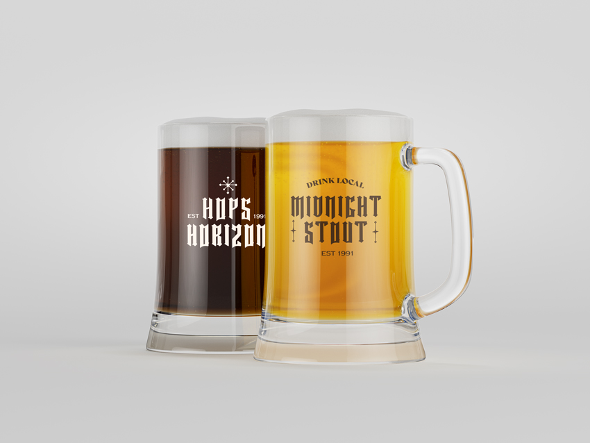 Beer Glass Mockup Collection | Renderforest