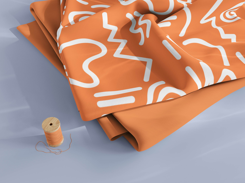 Folded Fabric Printing Mockups | Renderforest