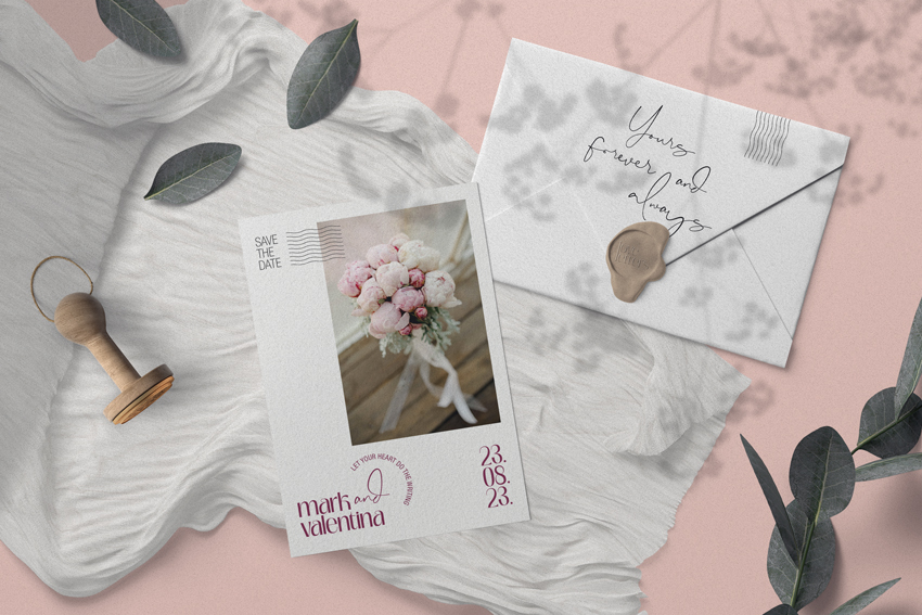 Kit de mockups de cartas minimalistas | Renderforest