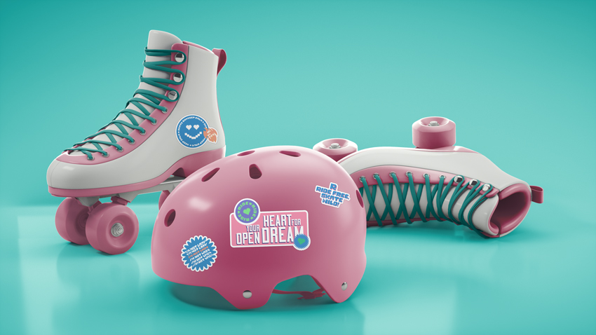 Colección de mockups para crear stickers | Renderforest