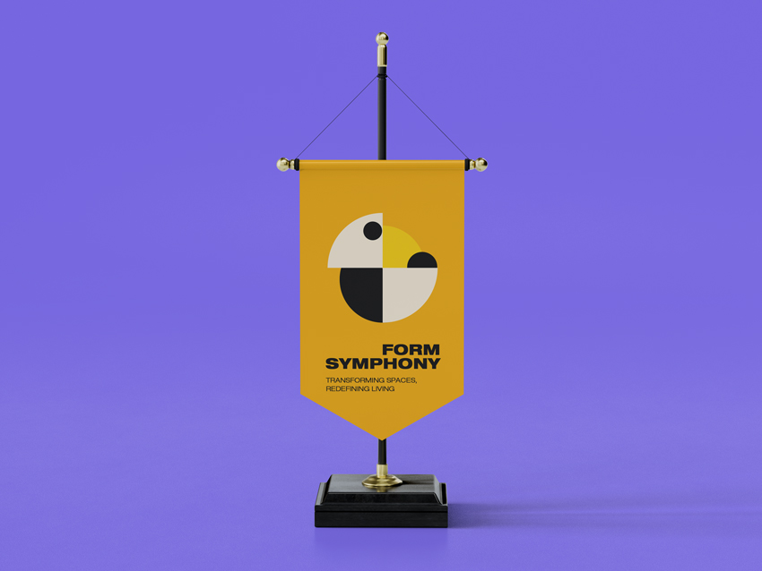 Mini Table Flag Mockups | Renderforest