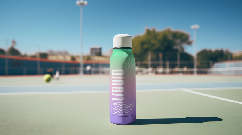 Tennis Court Thermos Mockup Collection | Renderforest