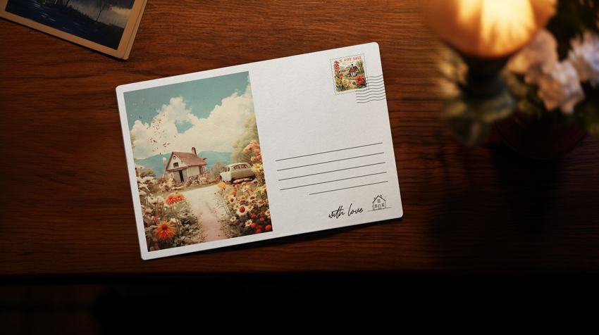 Postcard Panorama Mockup Pack | Renderforest