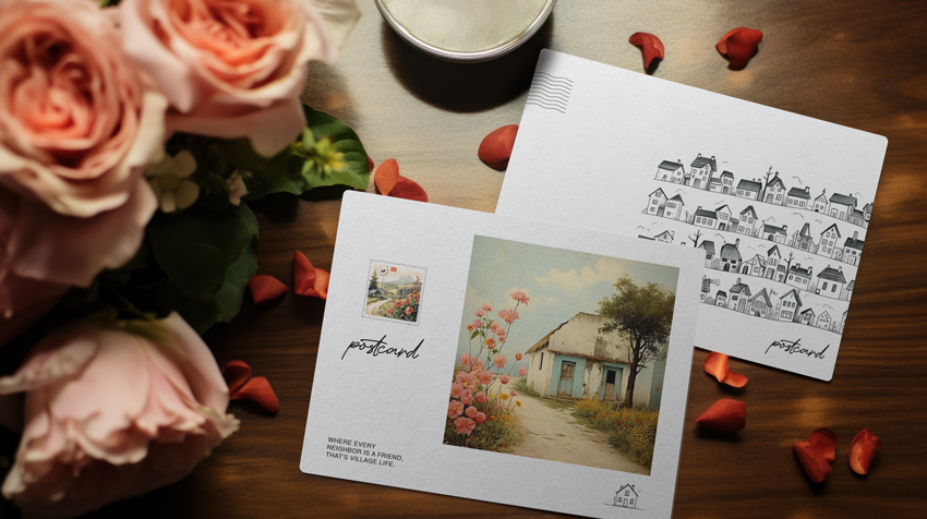Postcard Panorama Mockup Pack | Renderforest