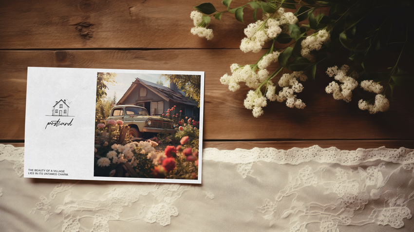 Postcard Panorama Mockup Pack | Renderforest