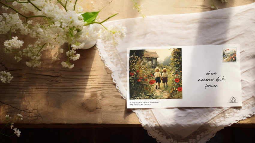 Postcard Panorama Mockup Pack | Renderforest