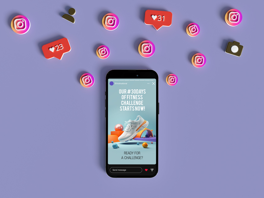 Instagram Emojis Mockup Kit | Renderforest