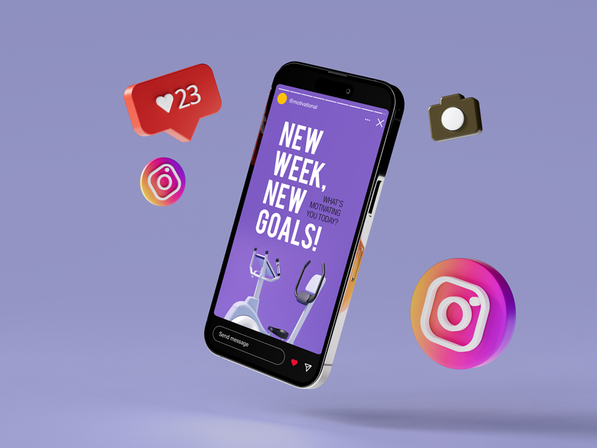 Instagram Emojis Mockup Kit | Renderforest