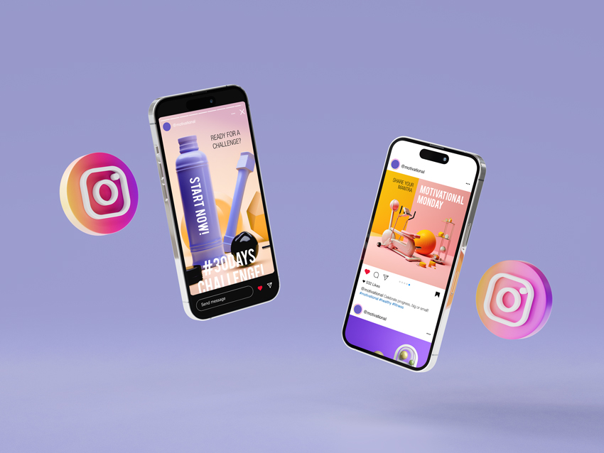 Instagram Emojis Mockup Kit | Renderforest