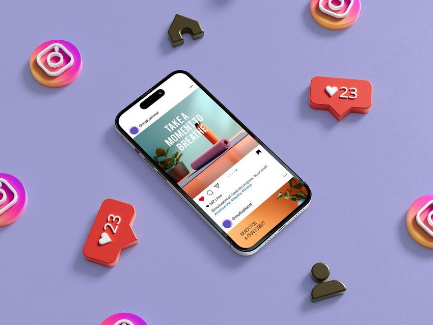 Instagram Emojis Mockup Kit | Renderforest