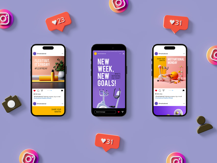 Instagram Emojis Mockup Kit | Renderforest