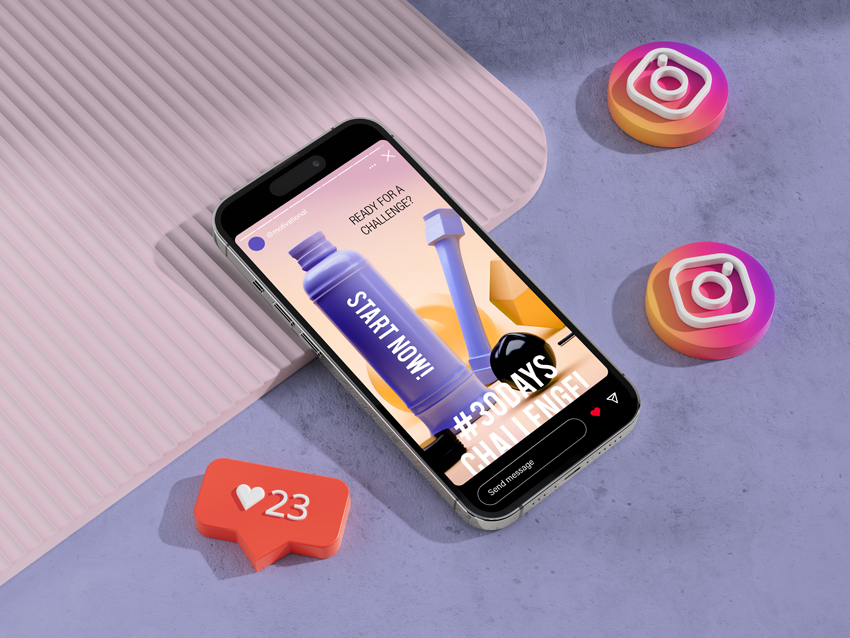 Instagram Emojis Mockup Kit | Renderforest