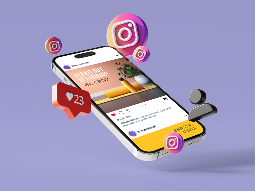 Instagram Emojis Mockup Kit | Renderforest