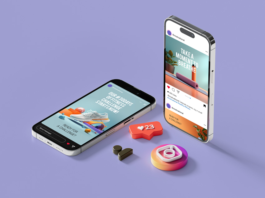 Instagram Emojis Mockup Kit | Renderforest