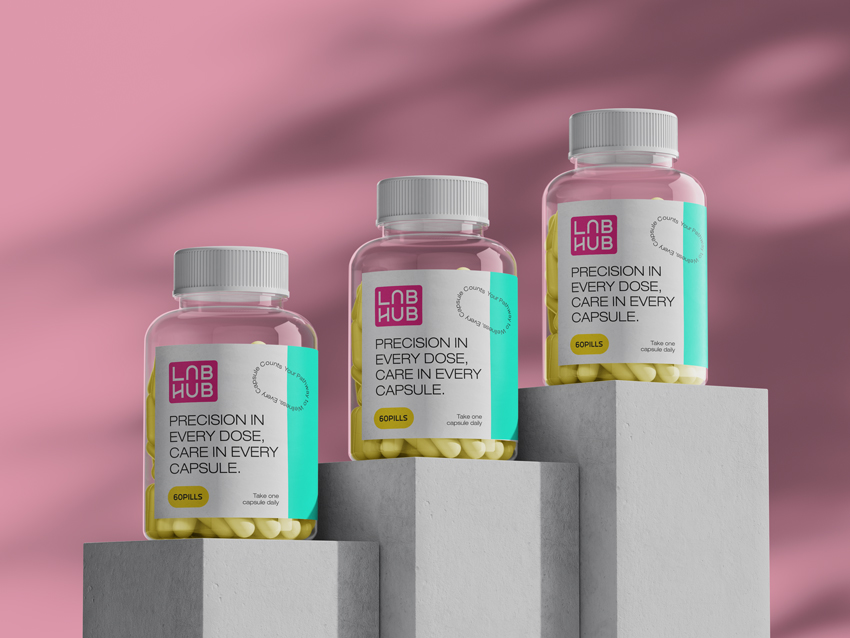 Colección de mockups de envases para pastillas | Renderforest