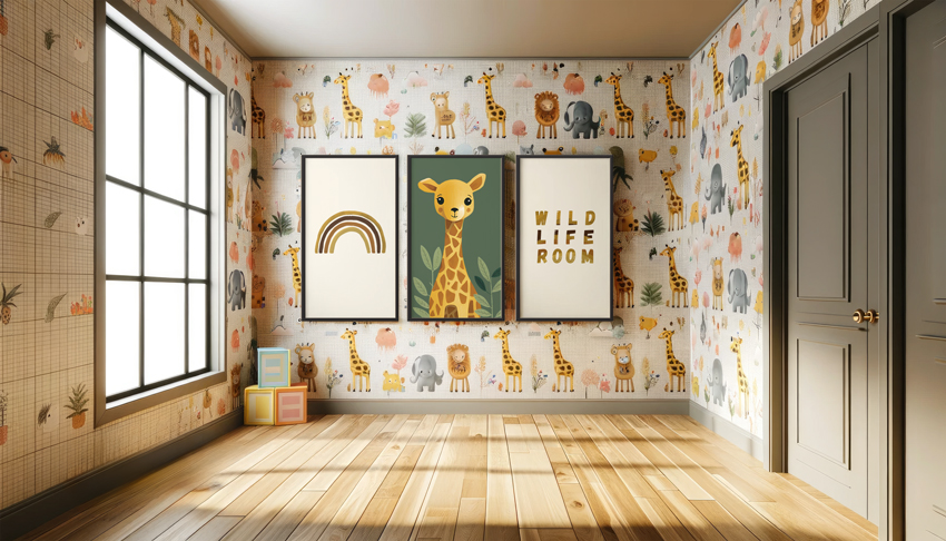 Kids' Room Poster Mockups | Renderforest