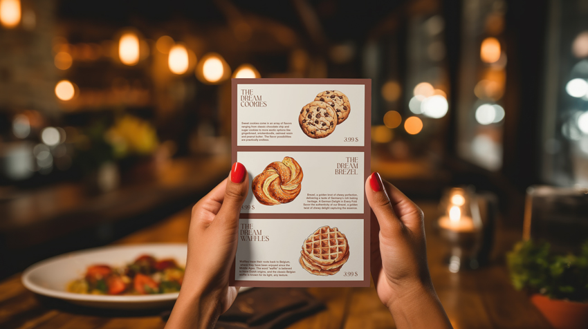 Food Establishment Menu Mockups | Renderforest